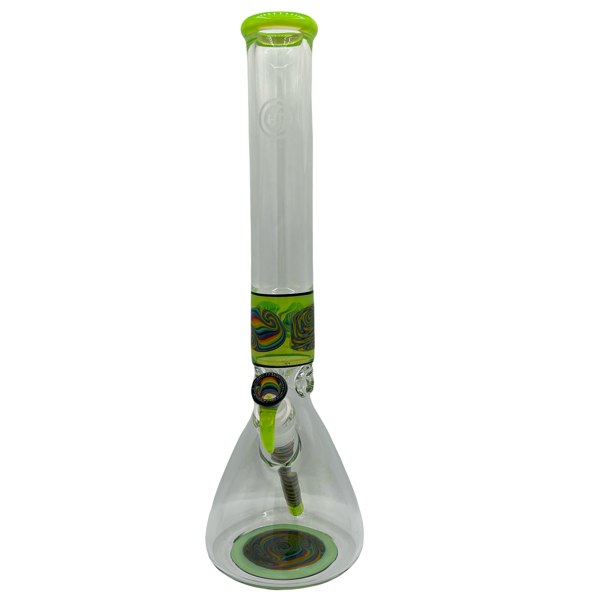 OJ Flame - (Wig Wag) Worked Beaker (2025) – Bliss Glass Gallery