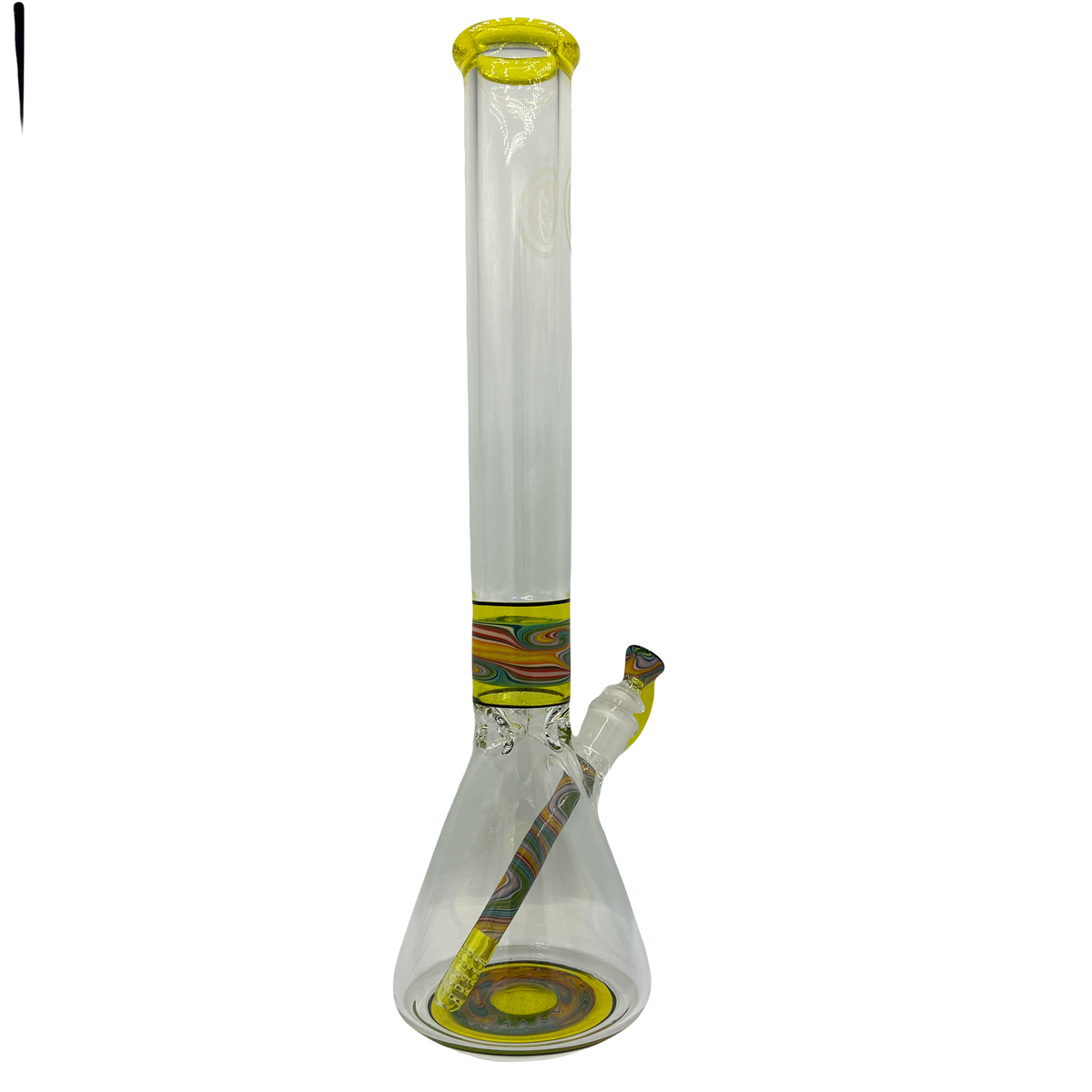 OJ Flame - (Wig Wag) Worked Beaker (2025) – Bliss Glass Gallery