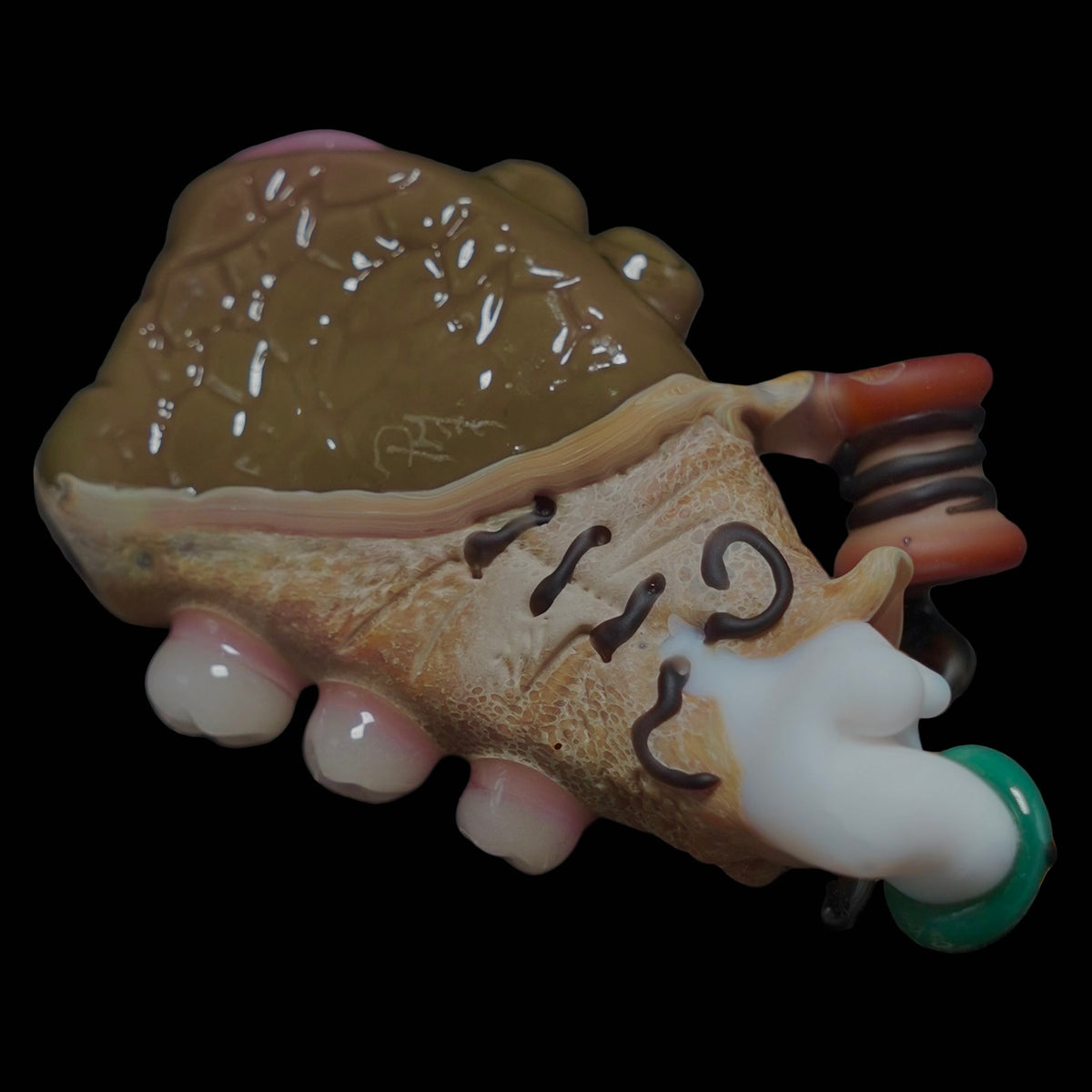 Salt x Muller - Spanish Olive Molar [Pendant] (2025) – Bliss Glass Gallery
