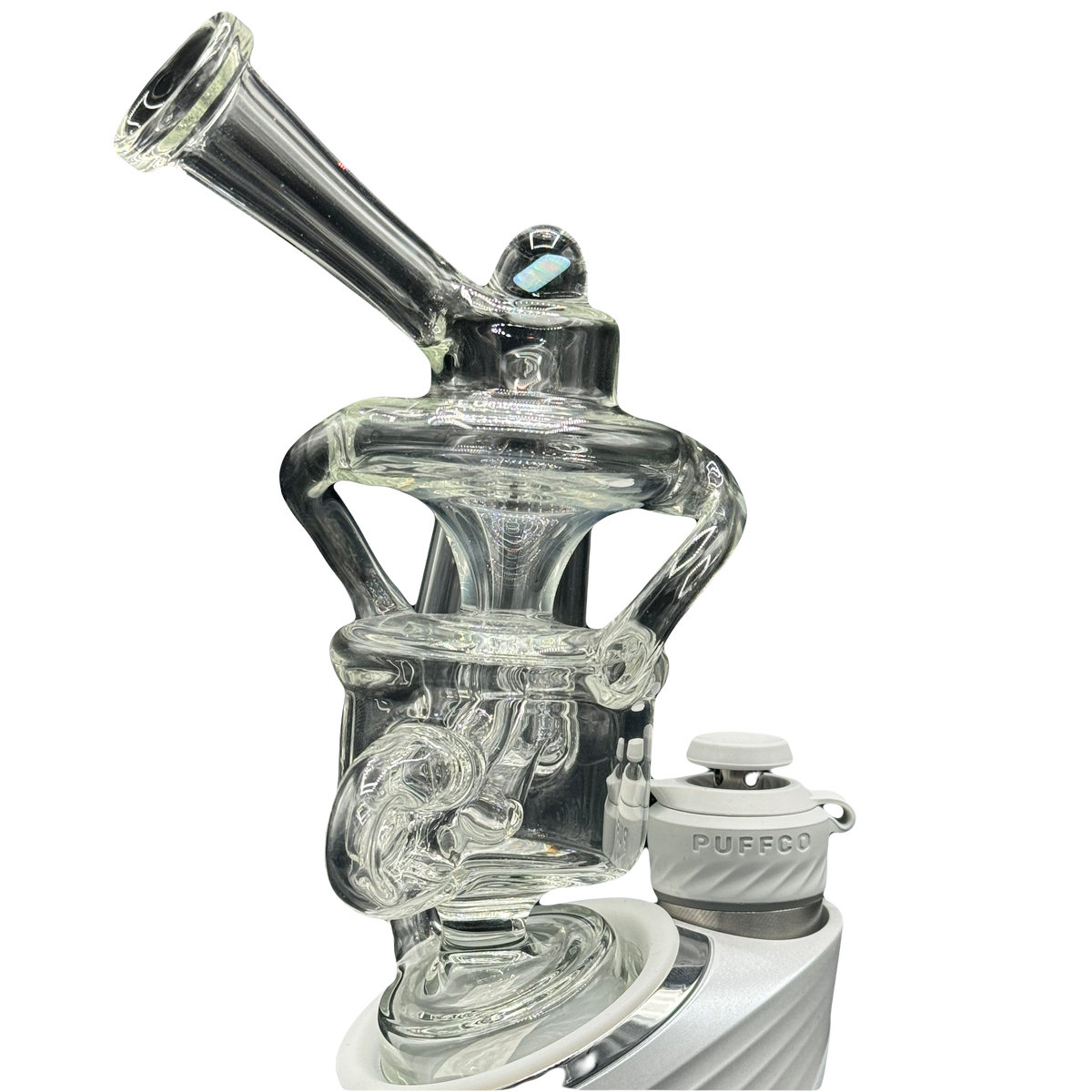 VIP Glass - (PuffCo) 2x1 (Clear) Recycler (2024) – Bliss Glass Gallery